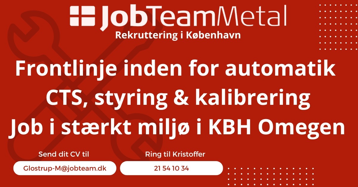 CTS-/BMS-tekniker – Bygningsautomatik & Styring | Storkøbenhavn