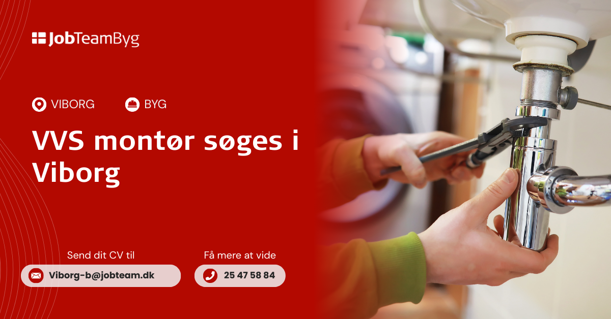 VVS-montør søges til nybyggeriprojekter i Viborg