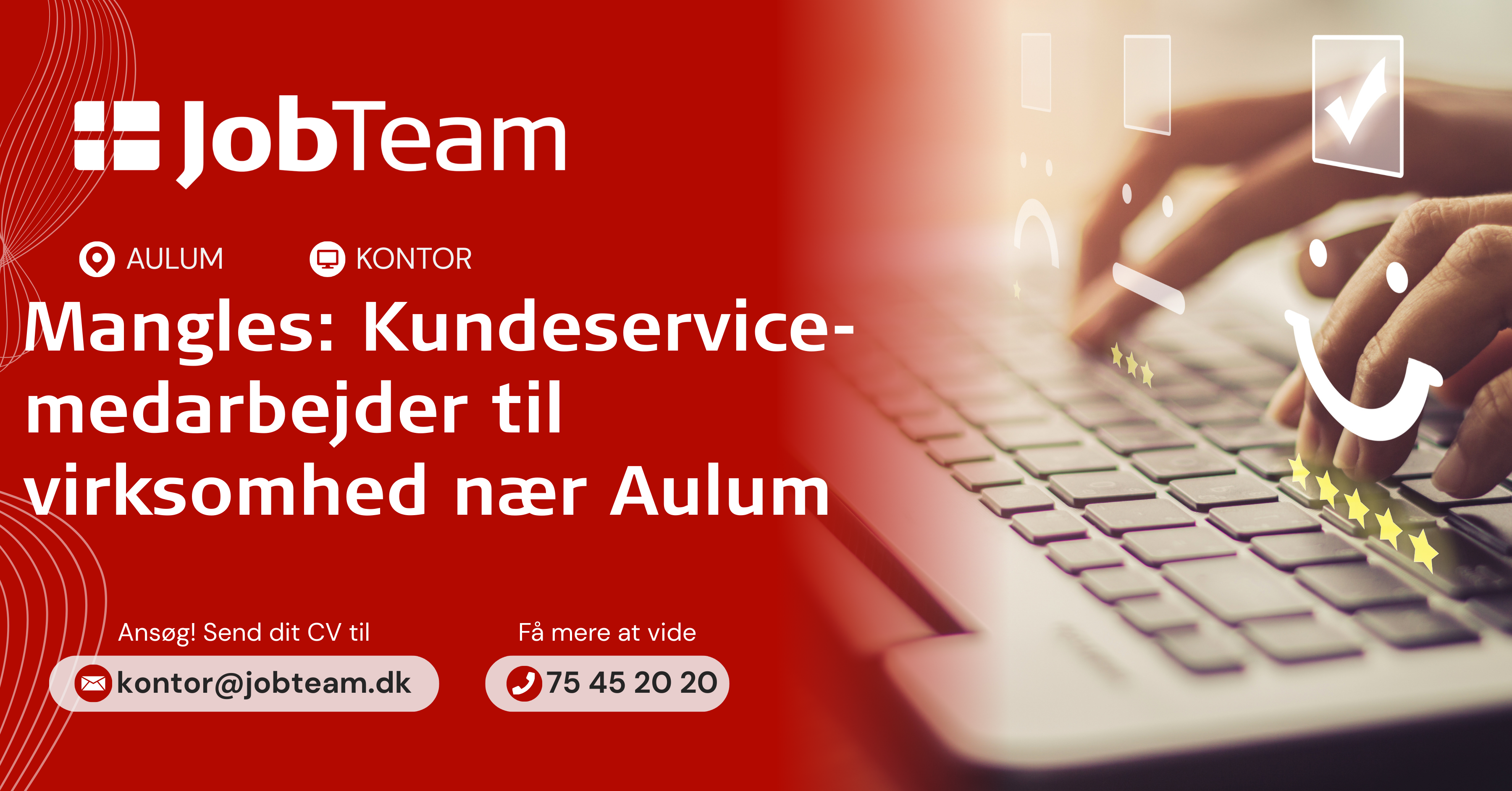 Customer Service-medarbejder i Aulum