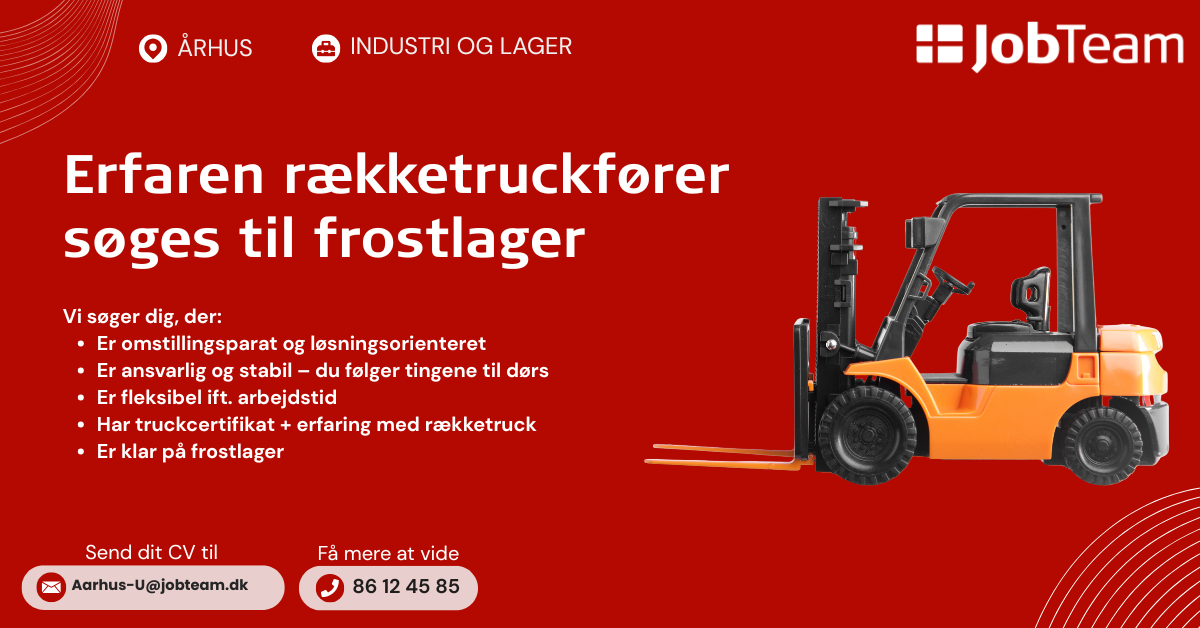 Er du en dygtig lagermedarbejder med rækketruck-erfaring?